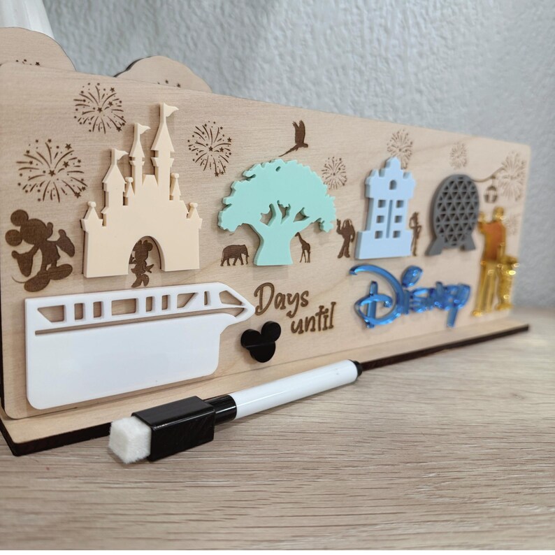 Family Vacation Countdown, Theme Park Countdown Board, Vacation Theme ...