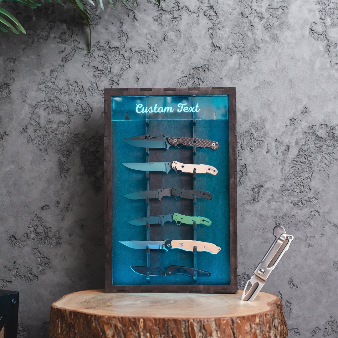 Pocket Knives Display Lighted, Knives Led Display Case, Knives Holder ...