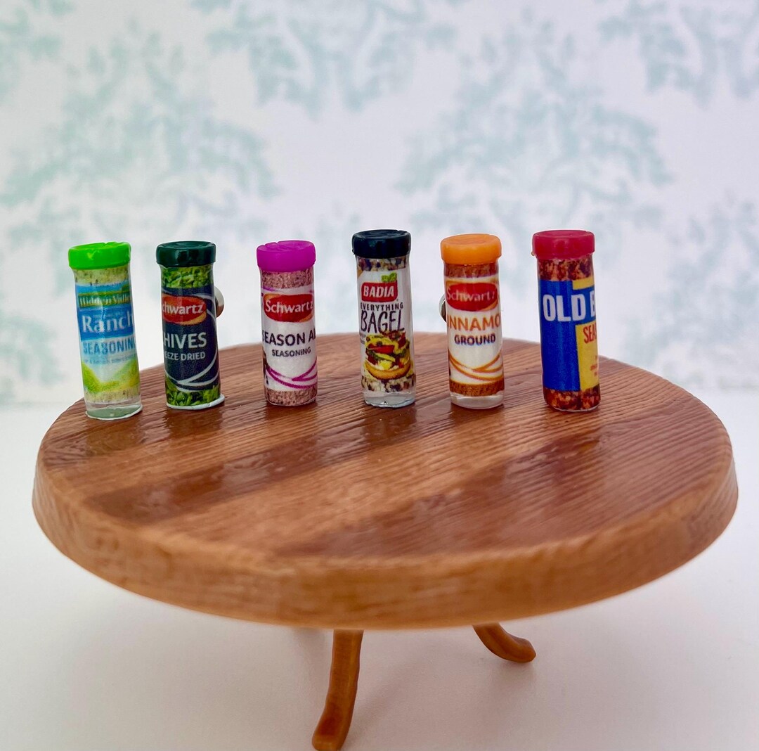 1:12 Doll Size Spices and Herbs Barbie Food Mini Food Set Mini Spices ...