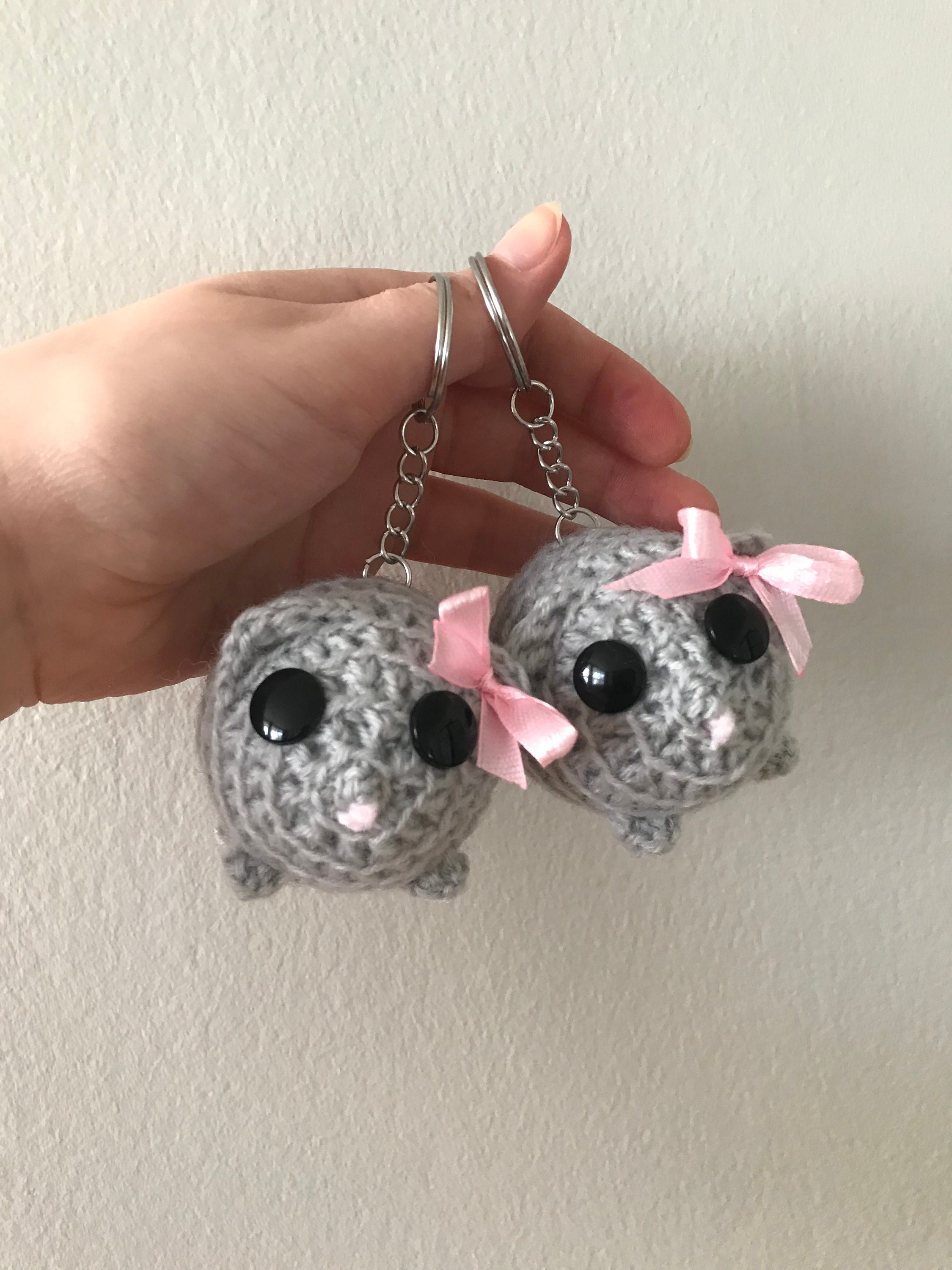 Sad Hamster Meme Crochet Viral Tiktok Hamster Keychain Amigurumi - Etsy