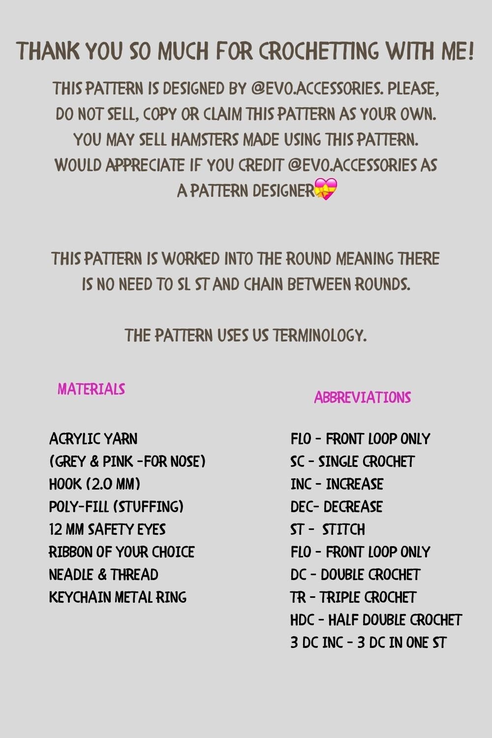 Sad Hamster Crochet Pattern, Tiktok Viral Meme, Digital PDF Download ...