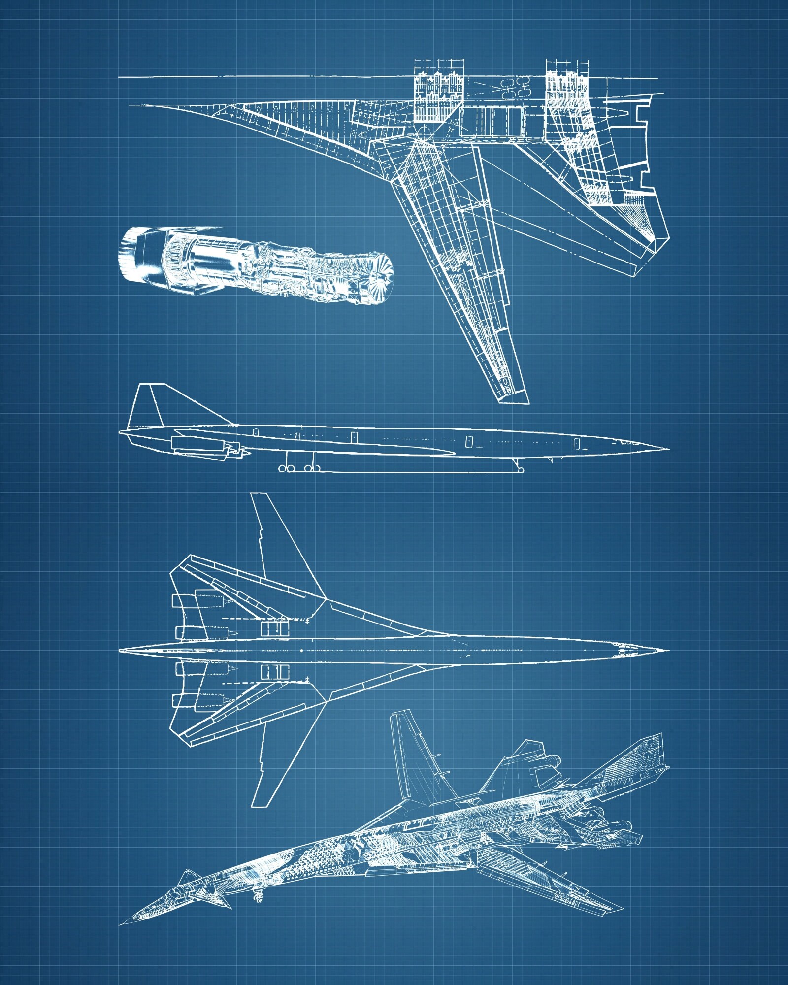 Digital Poster, INSTANT DOWNLOAD, Decorative Wall Art Blueprint ...