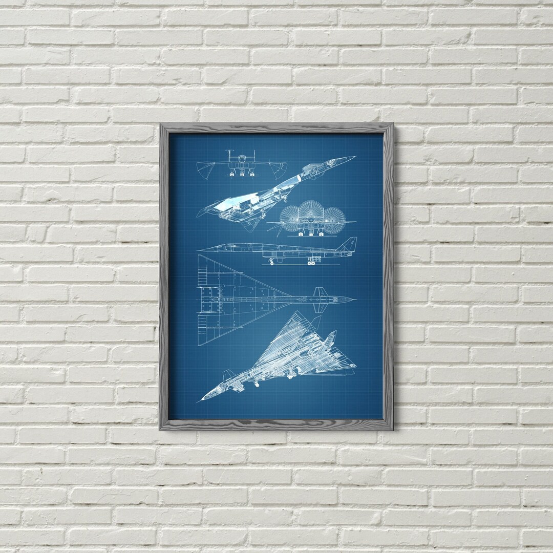 Digital Poster, INSTANT DOWNLOAD, Decorative Wall Art Blueprint ...