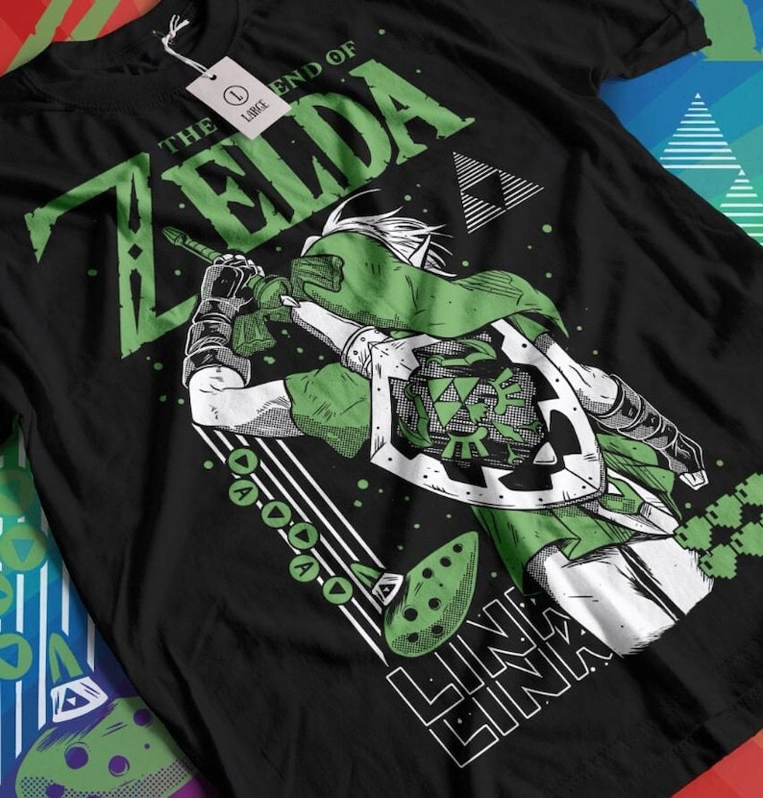 Legend of Zelda Link Shirt - Zelda Shirt- Zelda Gift- Triforce Tshirt ...