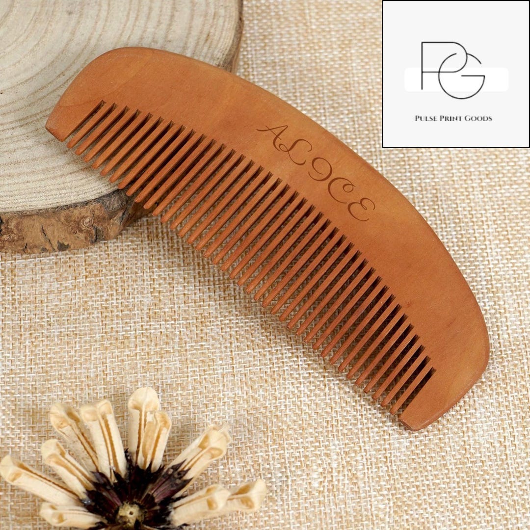 Personalized Wooden Hair Comb -anti-static Detangling Brush for All ...