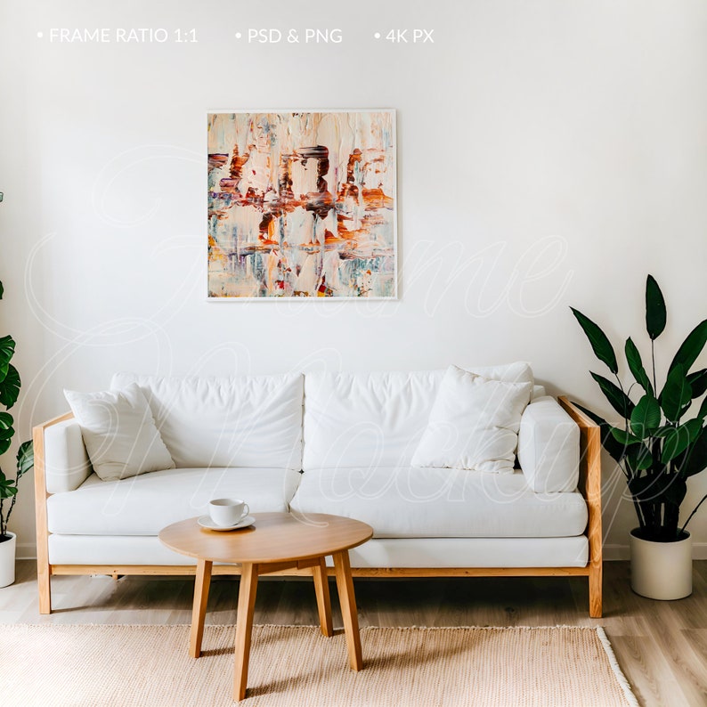 Frame Mockup Ratio 1x1 one Frame Mockup Photoshop Mockup for Poster ...