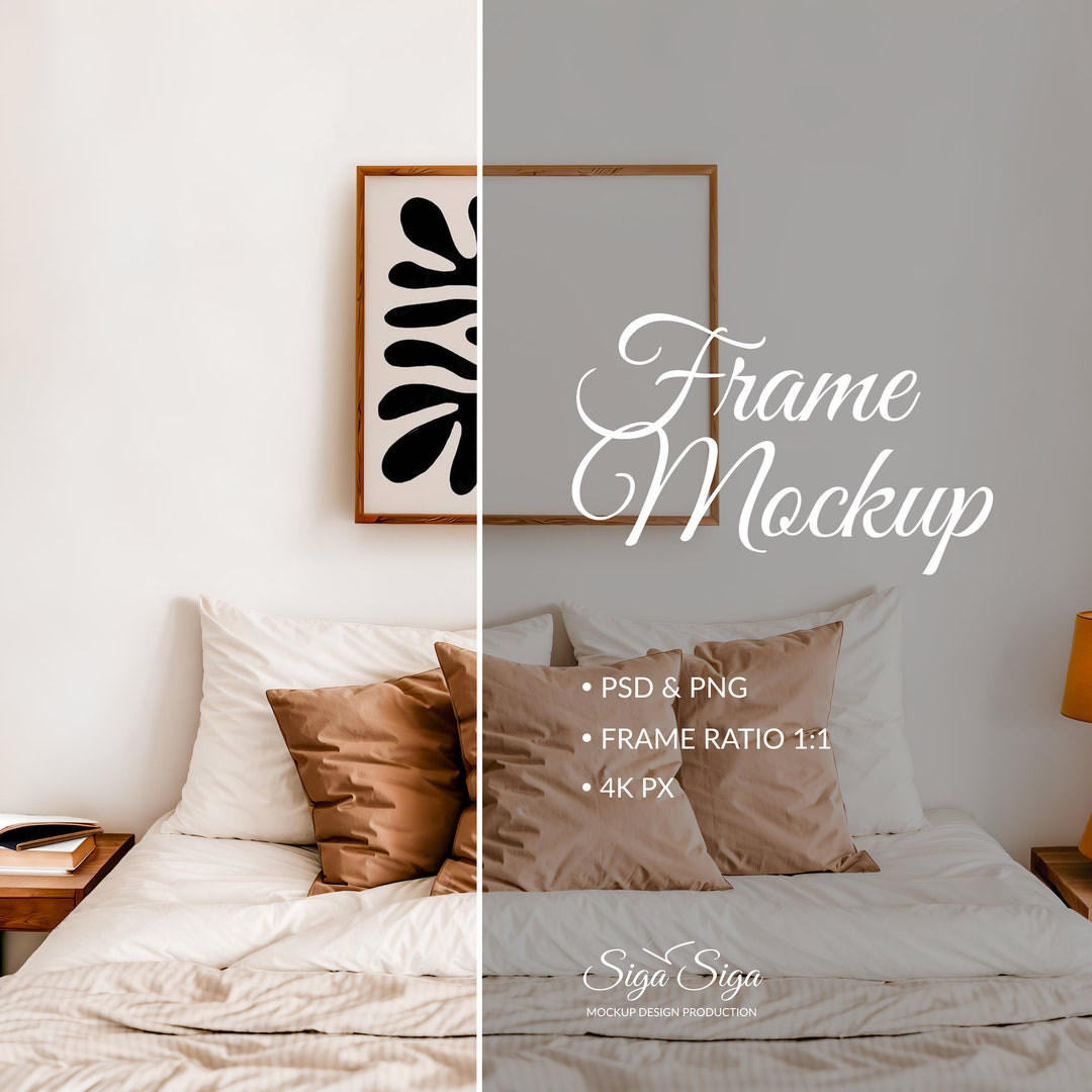 Stunning 1x1 Frame Mockup: PSD Template for Minimalist Home Interior ...