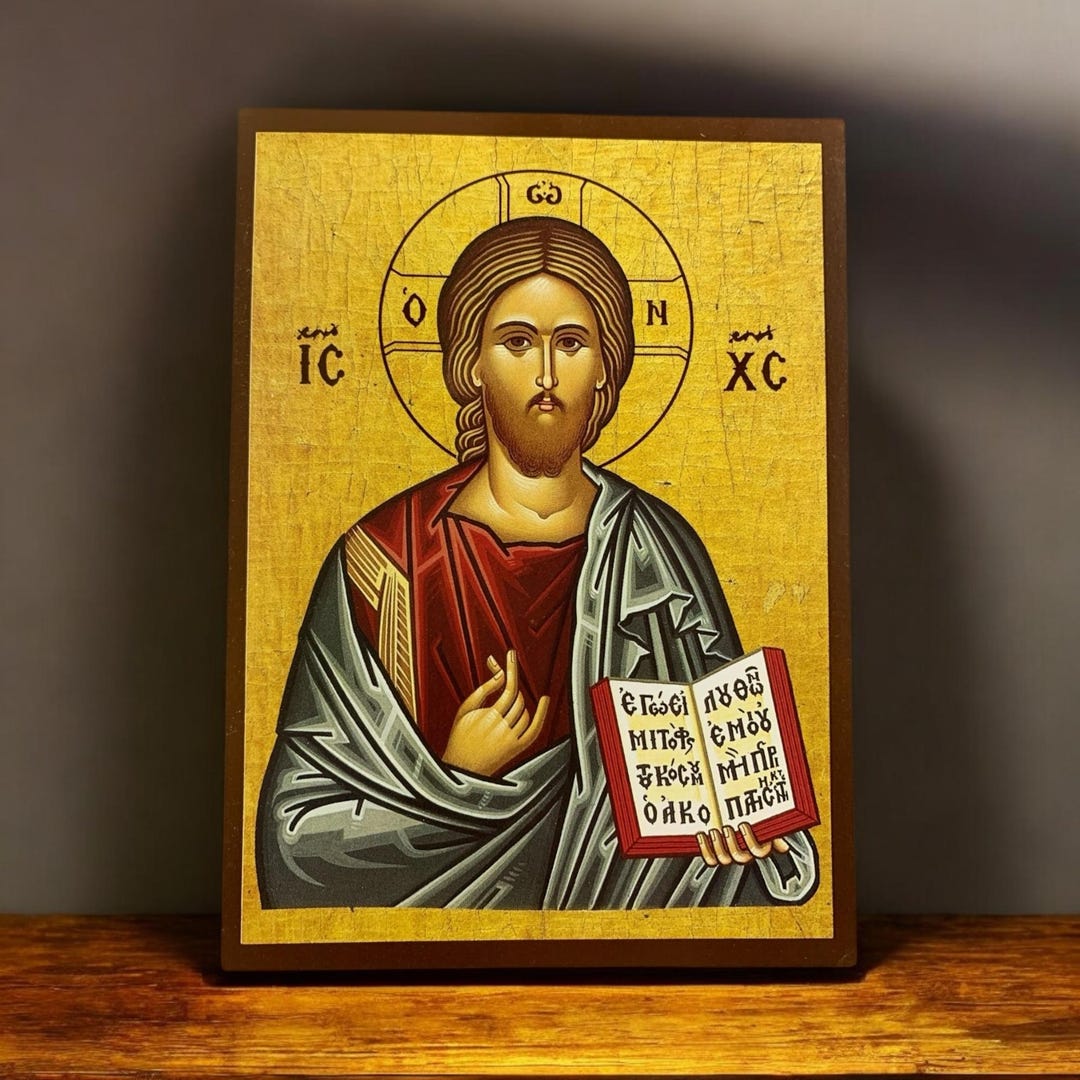 Sacred Orthodox Icon of Jesus Christ – Handmade Wooden Icon - Etsy