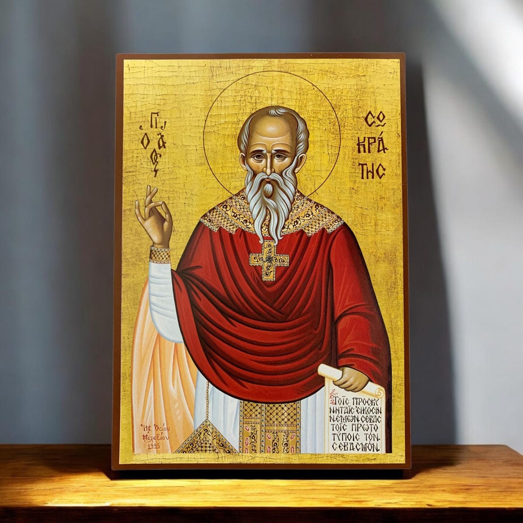 Saint Socrates - Orthodox Wooden Icon - Etsy