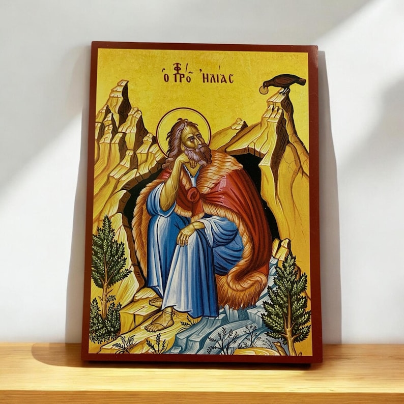 Prophet Elijah – Handmade MDF Wood Icon - Etsy
