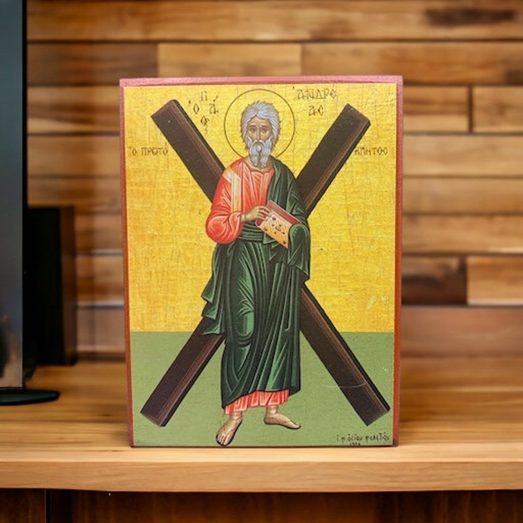 Saint Andrew , Byzantine Icon , Icon Made of Wood, Handmade Icon ...
