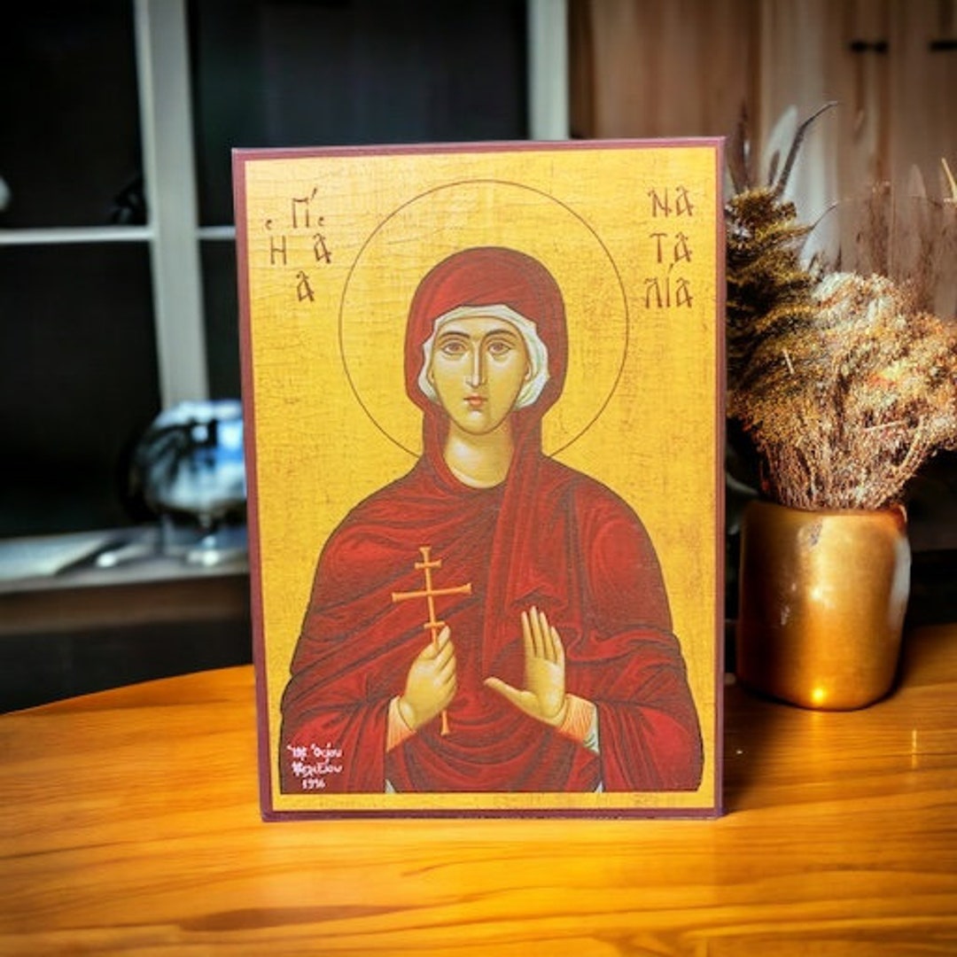 Saint Natalia , Byzantine Icon , Icon Made of Wood, Handmade Icon ...