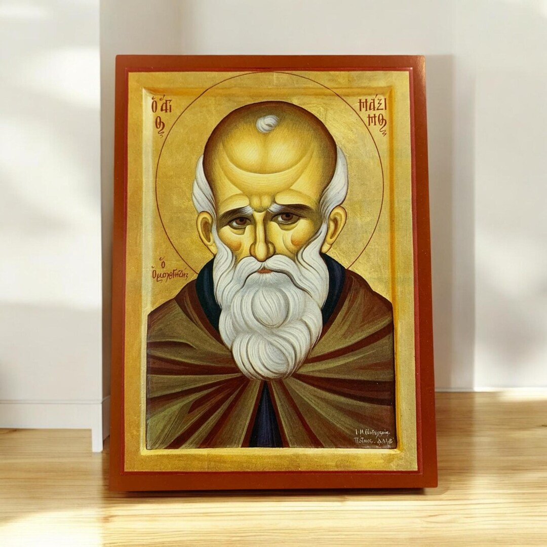 Saint Maximus the Confessor – Handmade Byzantine Wooden Icon - Etsy