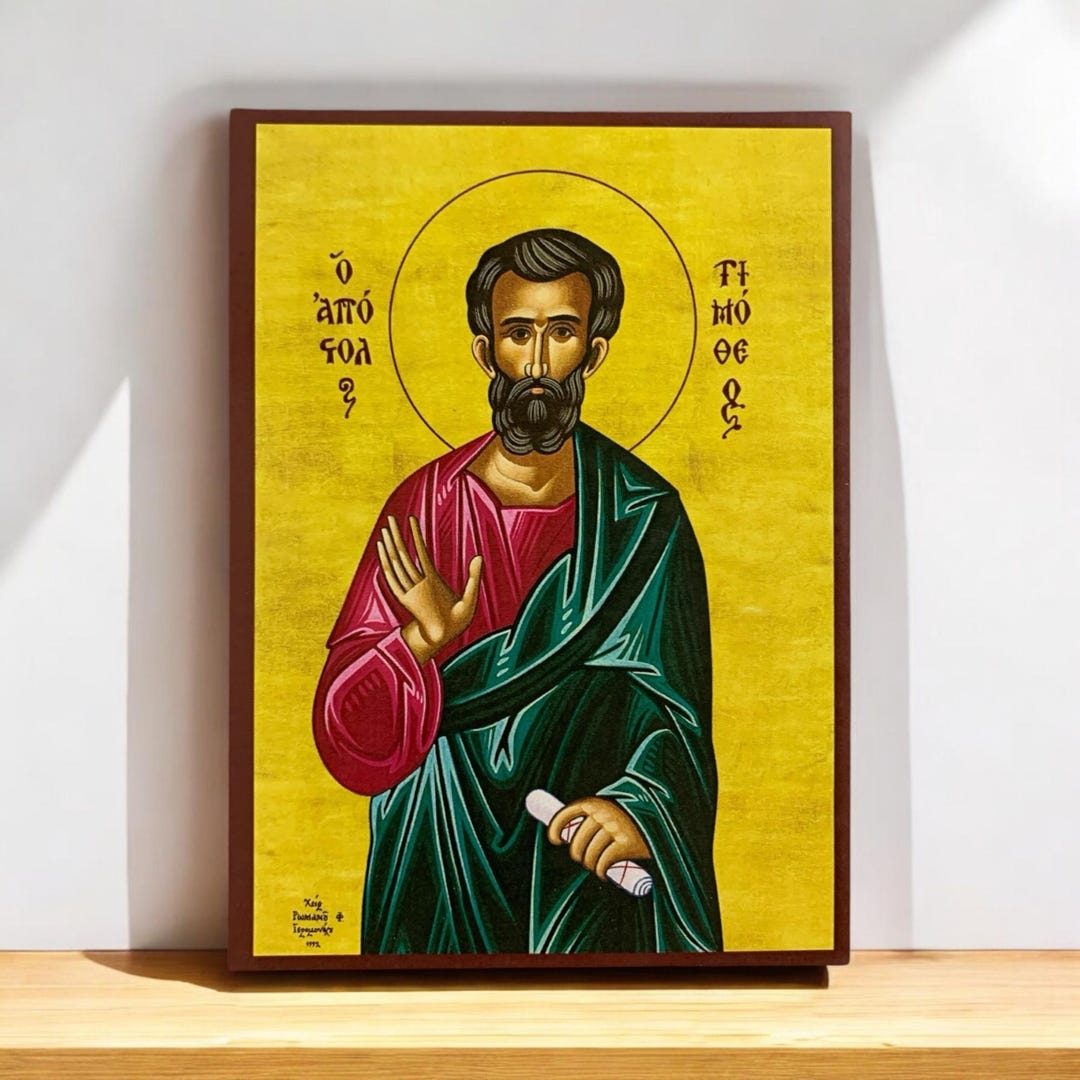 Orthodox Icon of Saint Apostle Timothy – Handmade Wooden Icon - Etsy