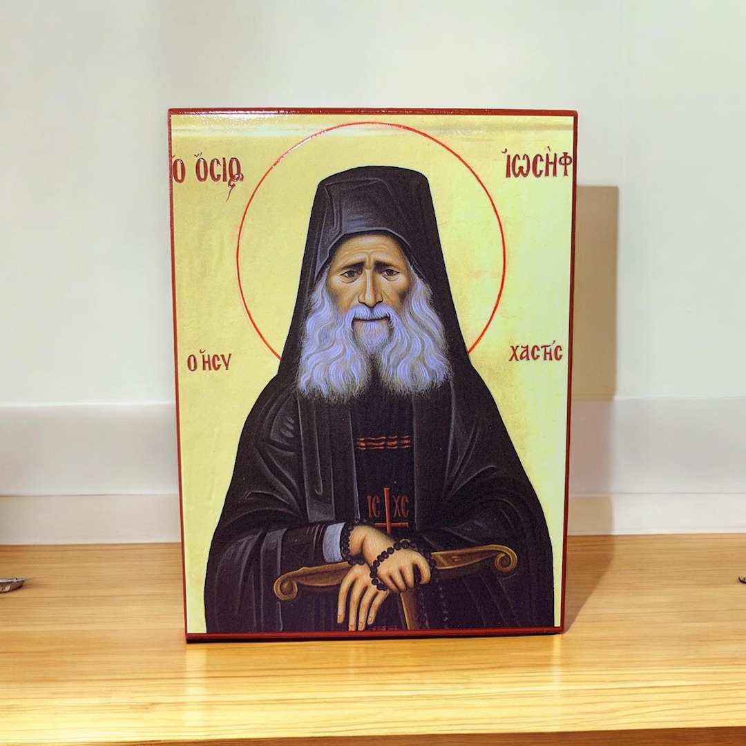 Saint Joseph the Hesychast , Byzantine Icon , Icon Made of Wood ...