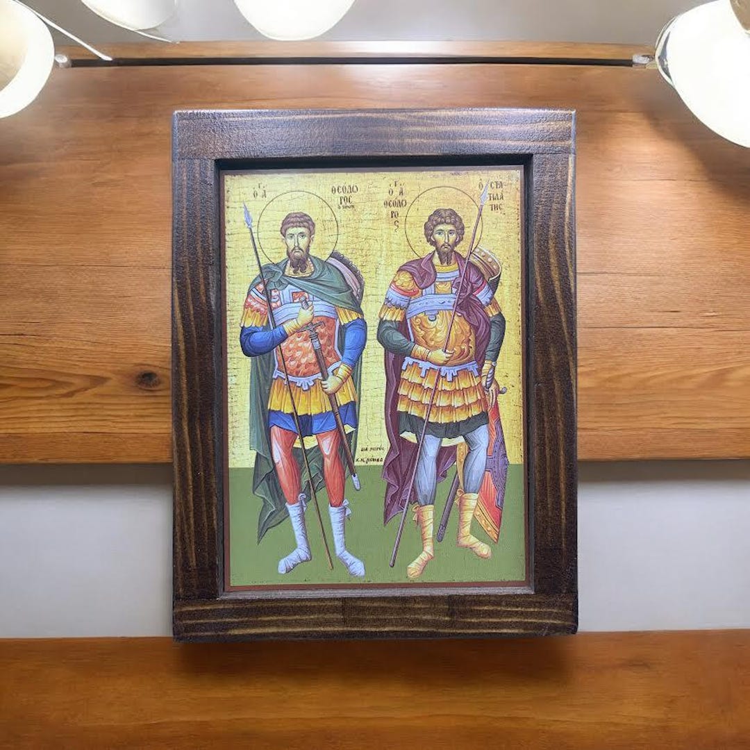 Icon of Saints Theodore (theodore the Recruit and Theodore the ...