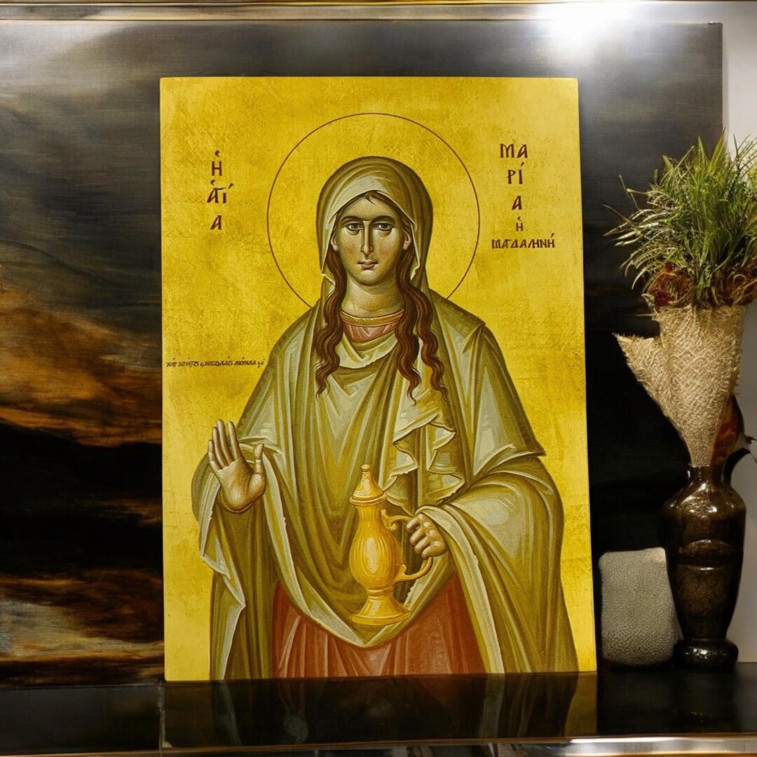 Saint Mary Magdalene – Handmade Byzantine Wooden Icon - Etsy