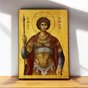 Saint George – Handmade MDF Wood Icon - Etsy