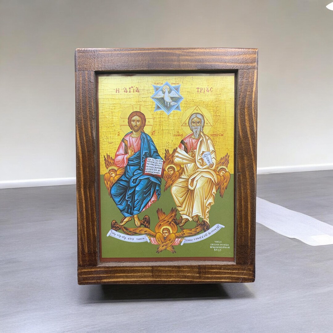 Holy Trinity Icon , Saint Christina ,saints Cosmas and Damian, Icon on ...