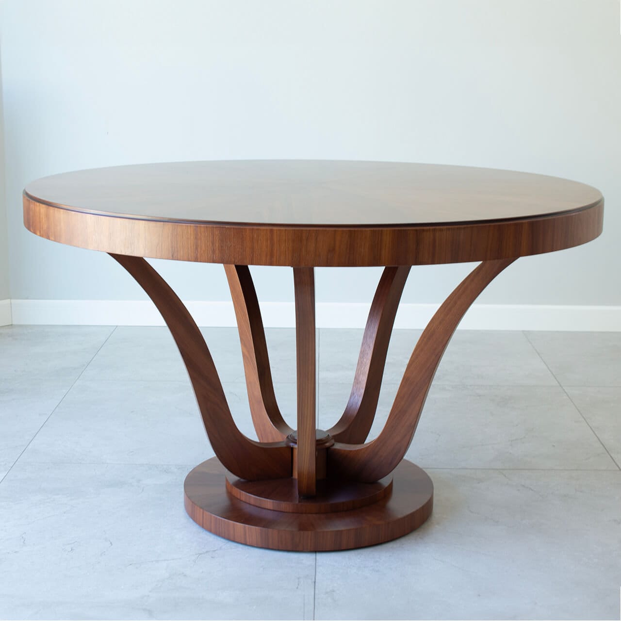 Round Table Art Deco WALNUT 130 Cm . Diameter 130 Cm . on Request, to ...