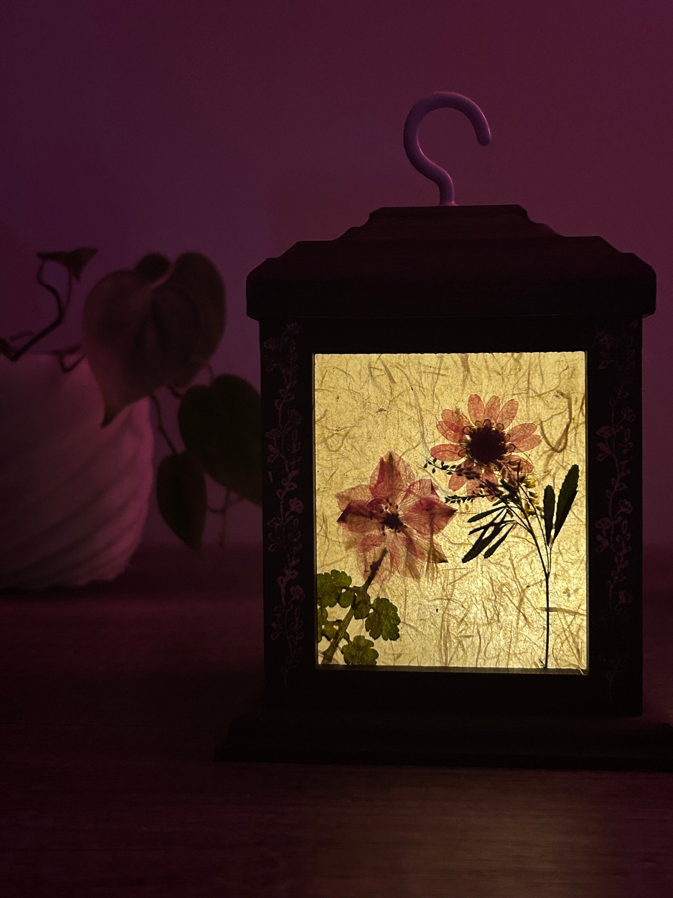 Pressed Flower Lantern - Etsy