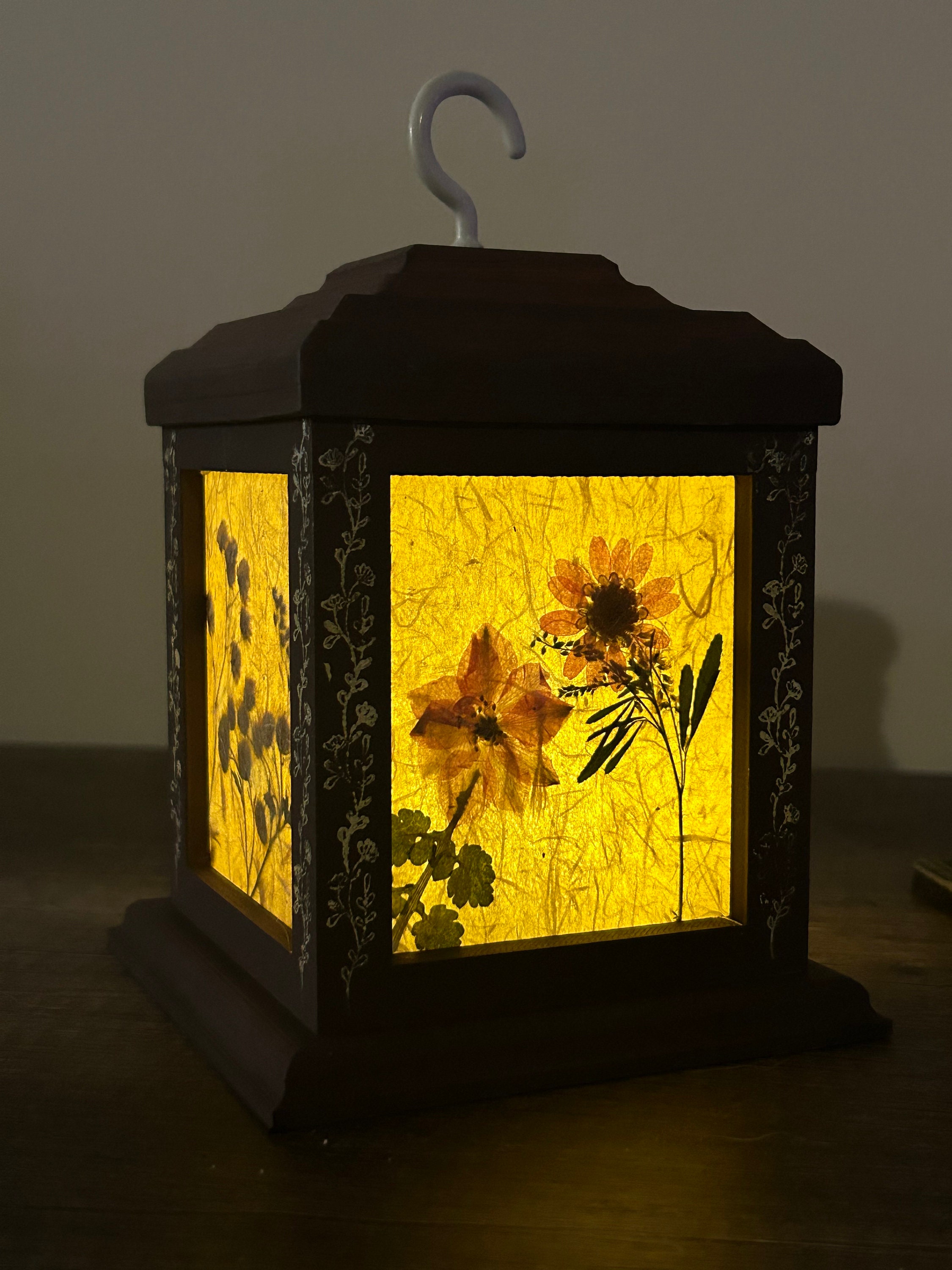 Pressed Flower Lantern - Etsy