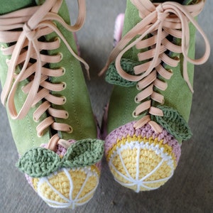 Roller Skate Toe Guard CROCHET PATTERN Pink Lemonade - Etsy