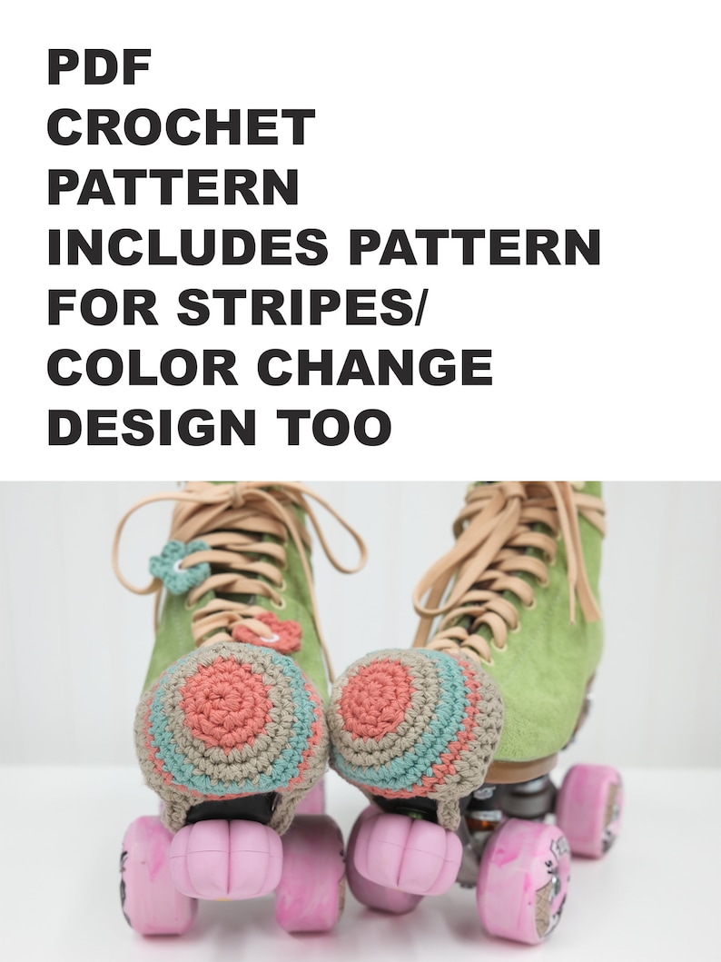 Roller Skate Toe Guard CROCHET PATTERN Solid Color/ombre & Stripes - Etsy