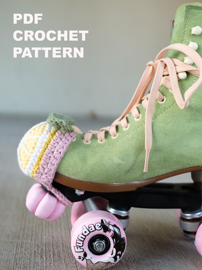 Roller Skate Toe Guard CROCHET PATTERN Pink Lemonade - Etsy
