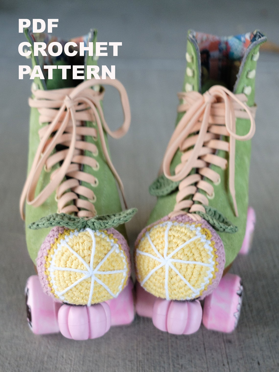 Roller Skate Toe Guard CROCHET PATTERN Pink Lemonade - Etsy