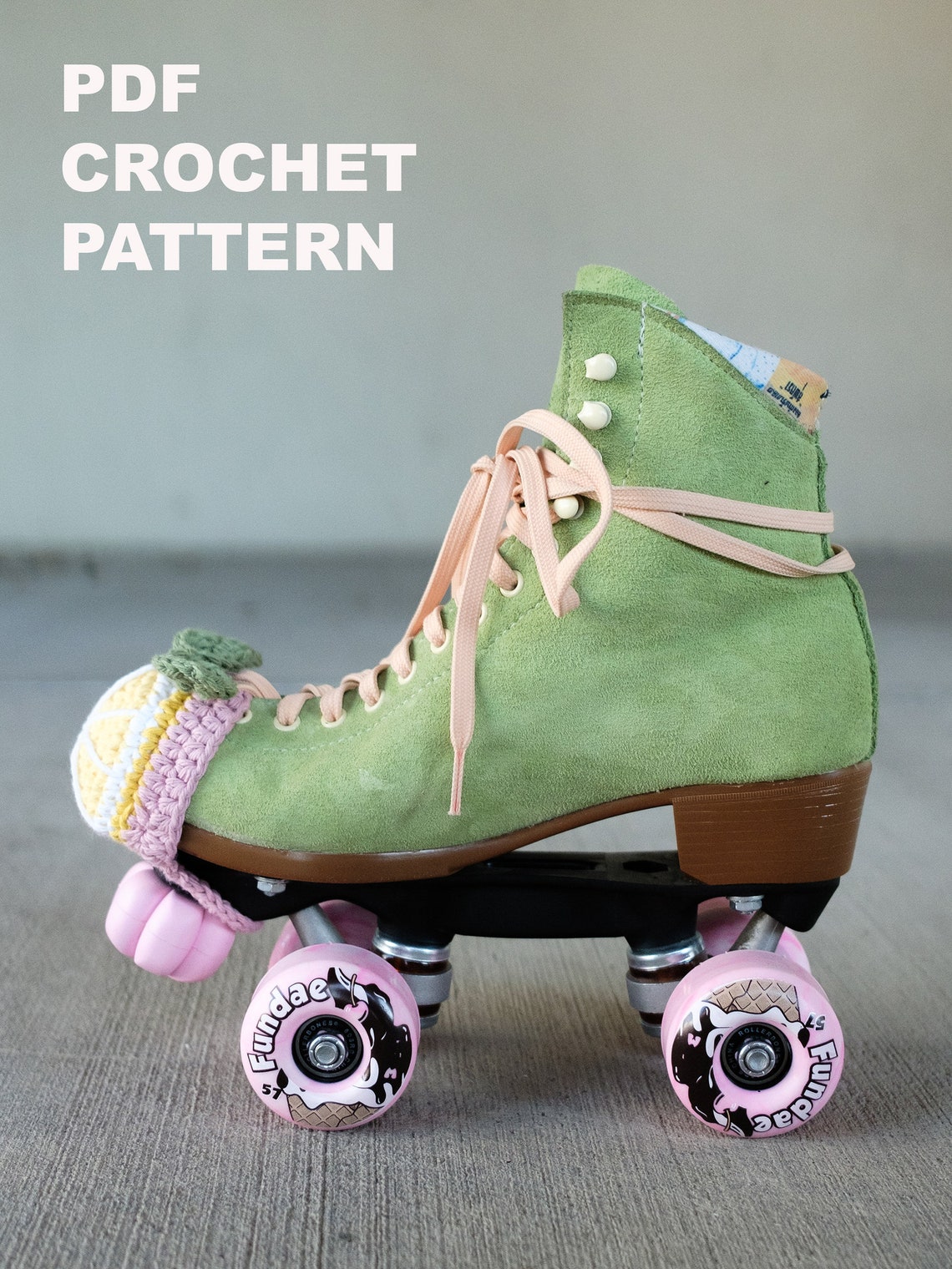 Roller Skate Toe Guard CROCHET PATTERN Pink Lemonade - Etsy