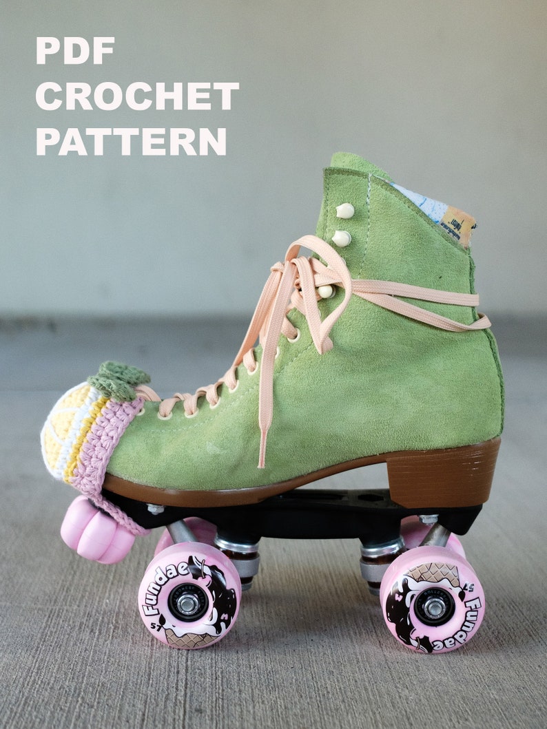 Roller Skate Toe Guard CROCHET PATTERN Pink Lemonade - Etsy