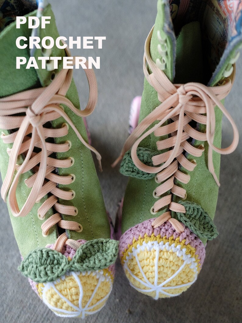 Roller Skate Toe Guard CROCHET PATTERN Pink Lemonade - Etsy