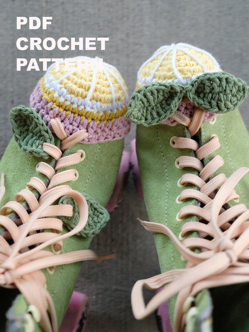 Roller Skate Toe Guard CROCHET PATTERN Pink Lemonade - Etsy