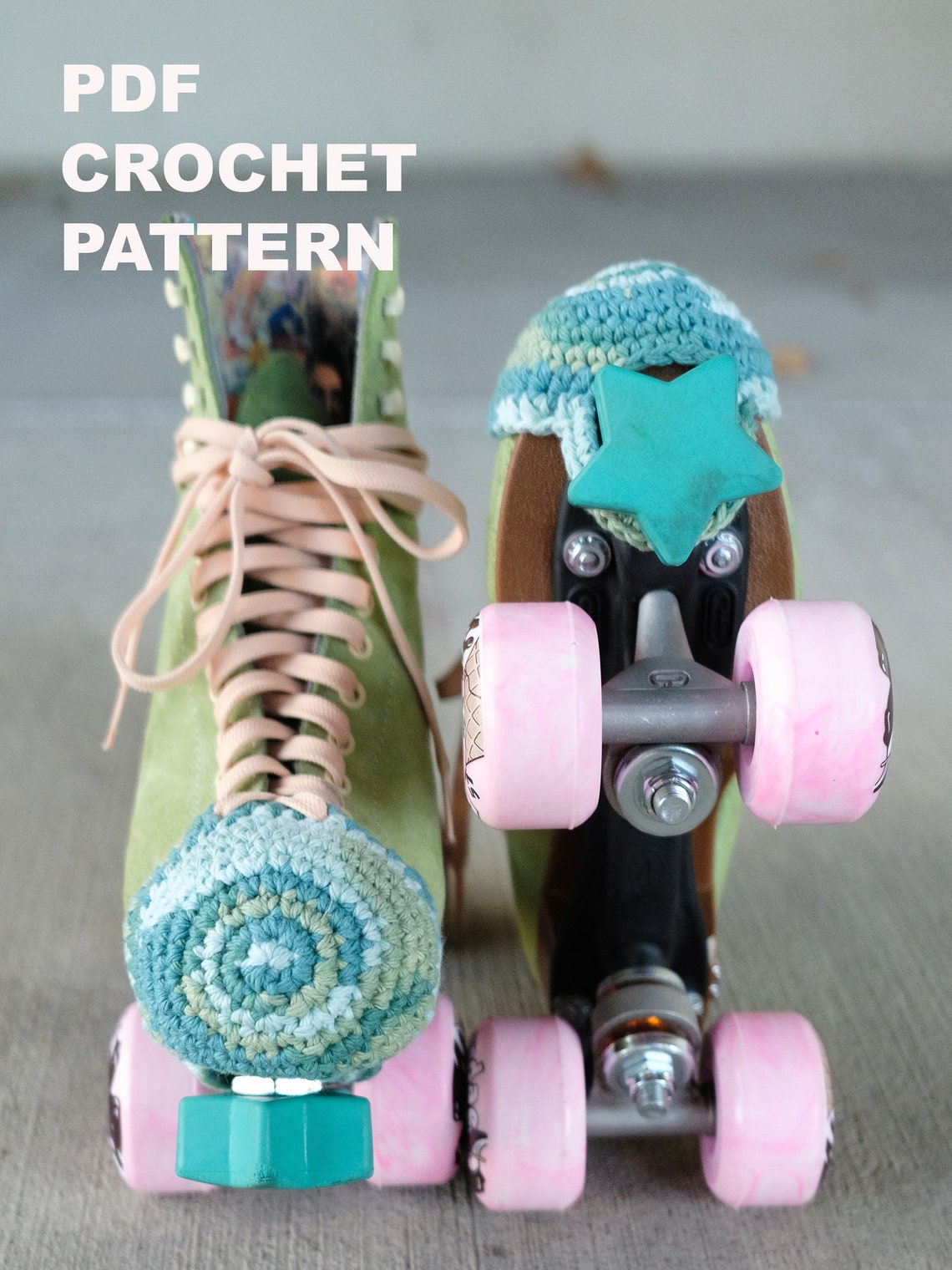 Roller Skate Toe Guard CROCHET PATTERN Solid Color/ombre & Stripes - Etsy