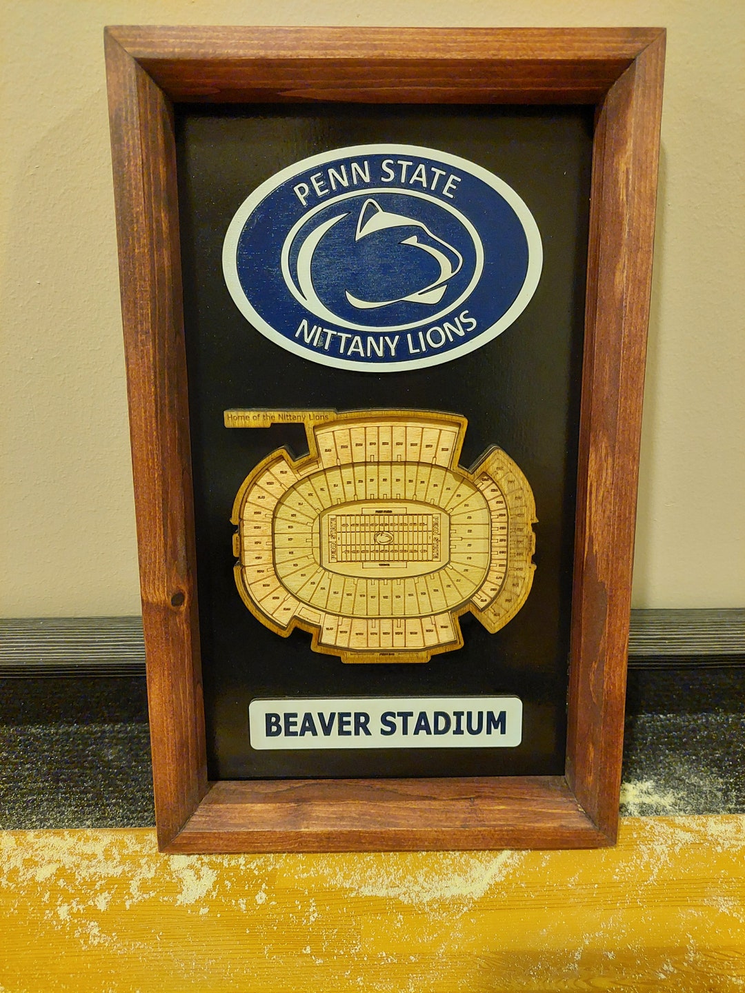 Penn State Logo and 3D Stadium Wall Hanging - Etsy