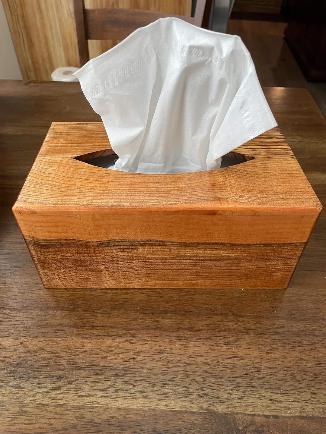 Wooden Tissue Box Cover Myrtle Wood - Etsy
