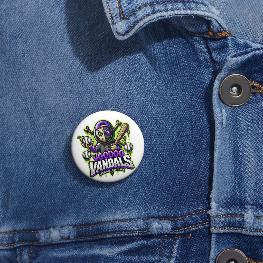 Custom Pin Buttons - Voodoo Vandals Design, Fun Accessories for Events ...