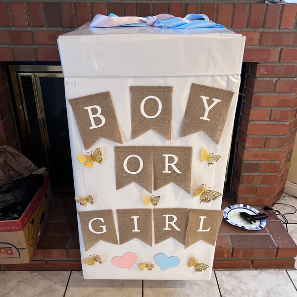 Gender Reveal Box - Etsy