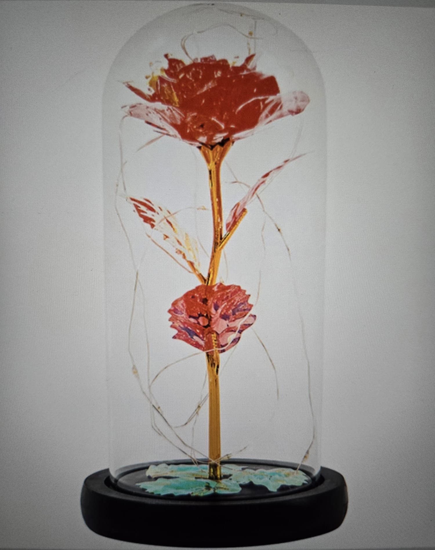 Enchanting Red Rose in LED Glass Dome, Romantic Home-decor and Perfect ...