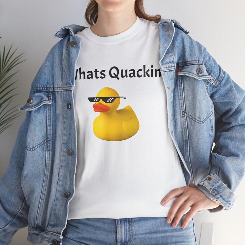 Whats Quackin, Rubber Duck Shirt, Funny Duck, Thug Glasses, Pixel ...