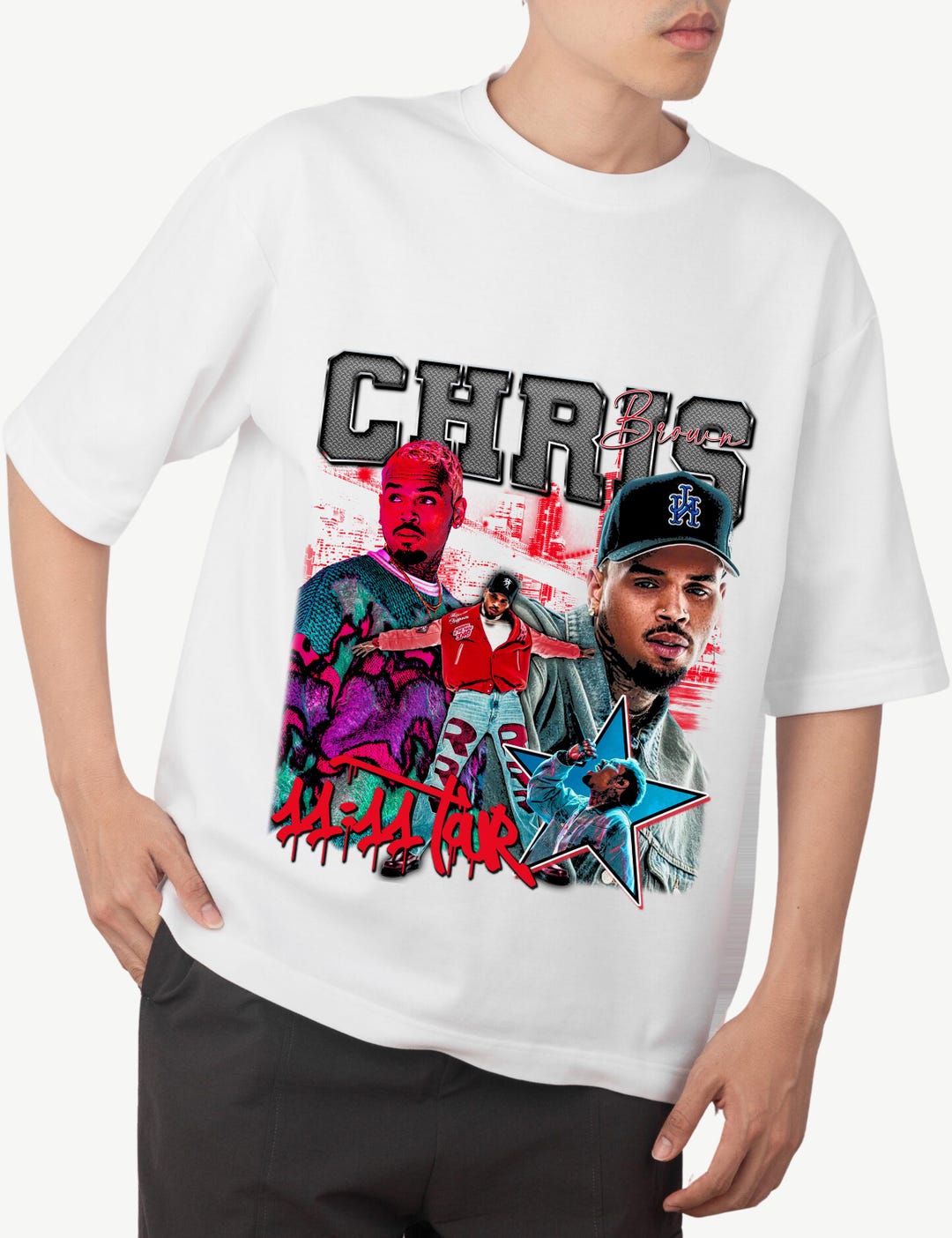 Chris Brown Design on Shaka Wear Heavyweight T-shirt - Custom R&B ...