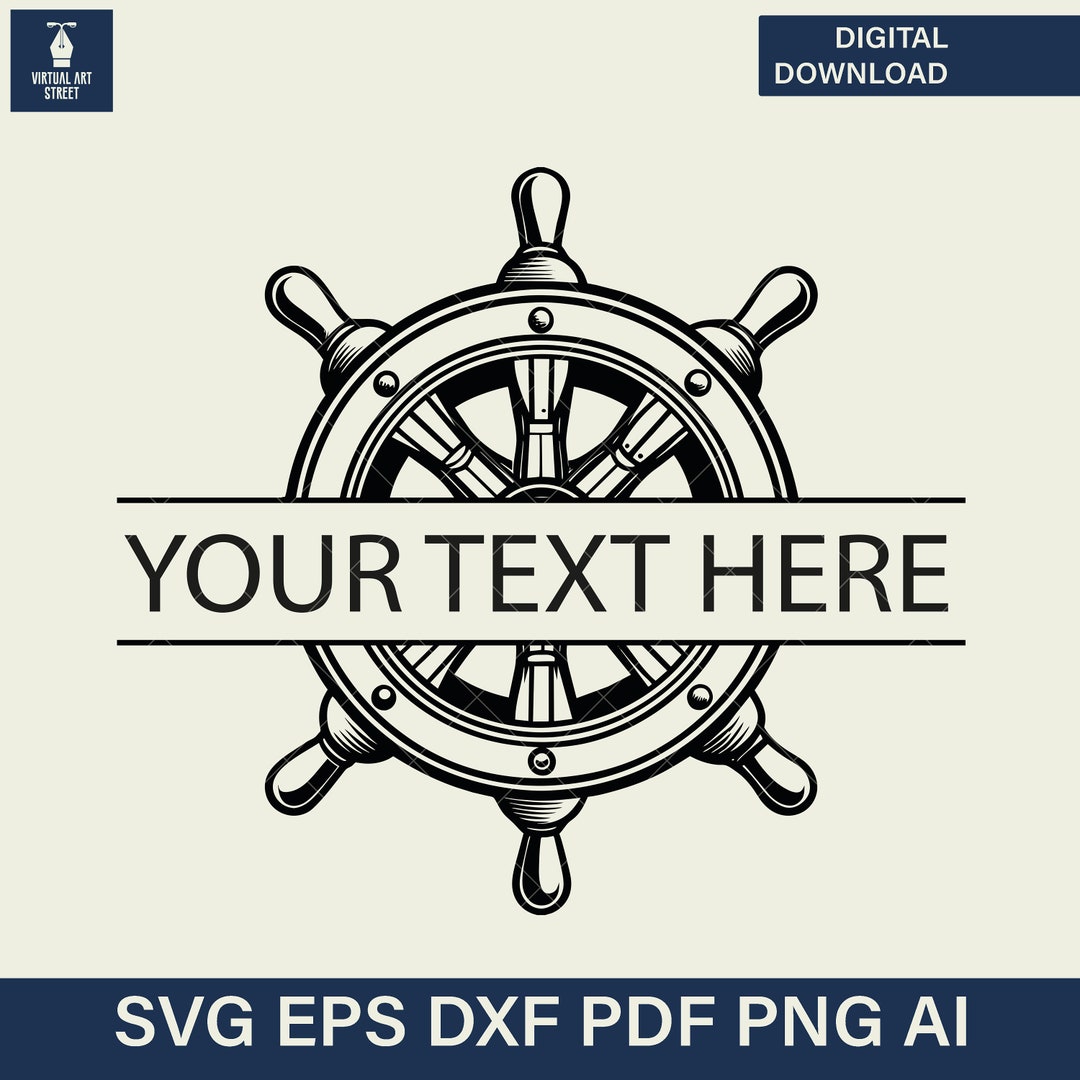 Ship Wheel SVG, Rudder Svg File, Nautical Clipart, Svg File for Cricut ...