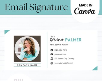 Canva Editable Email Signature Template | Email Signature Template ...