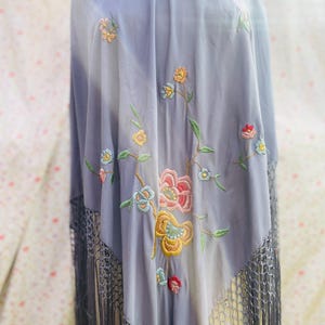 Edwardian Silk Embroidered Shawl - Etsy