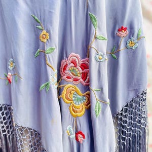 Edwardian Silk Embroidered Shawl - Etsy