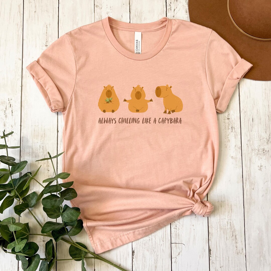 Chilling Capybara Shirt, Funny Capybara Tshirt, Capybara T-shirt ...