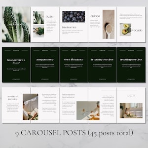 Wellness Coach Canva Template, Holistic Health Editable Instagram ...