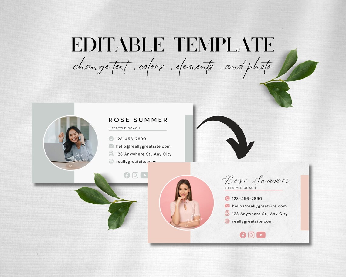 Email Signature Template, Coaching Email Signature, Minimalist ...