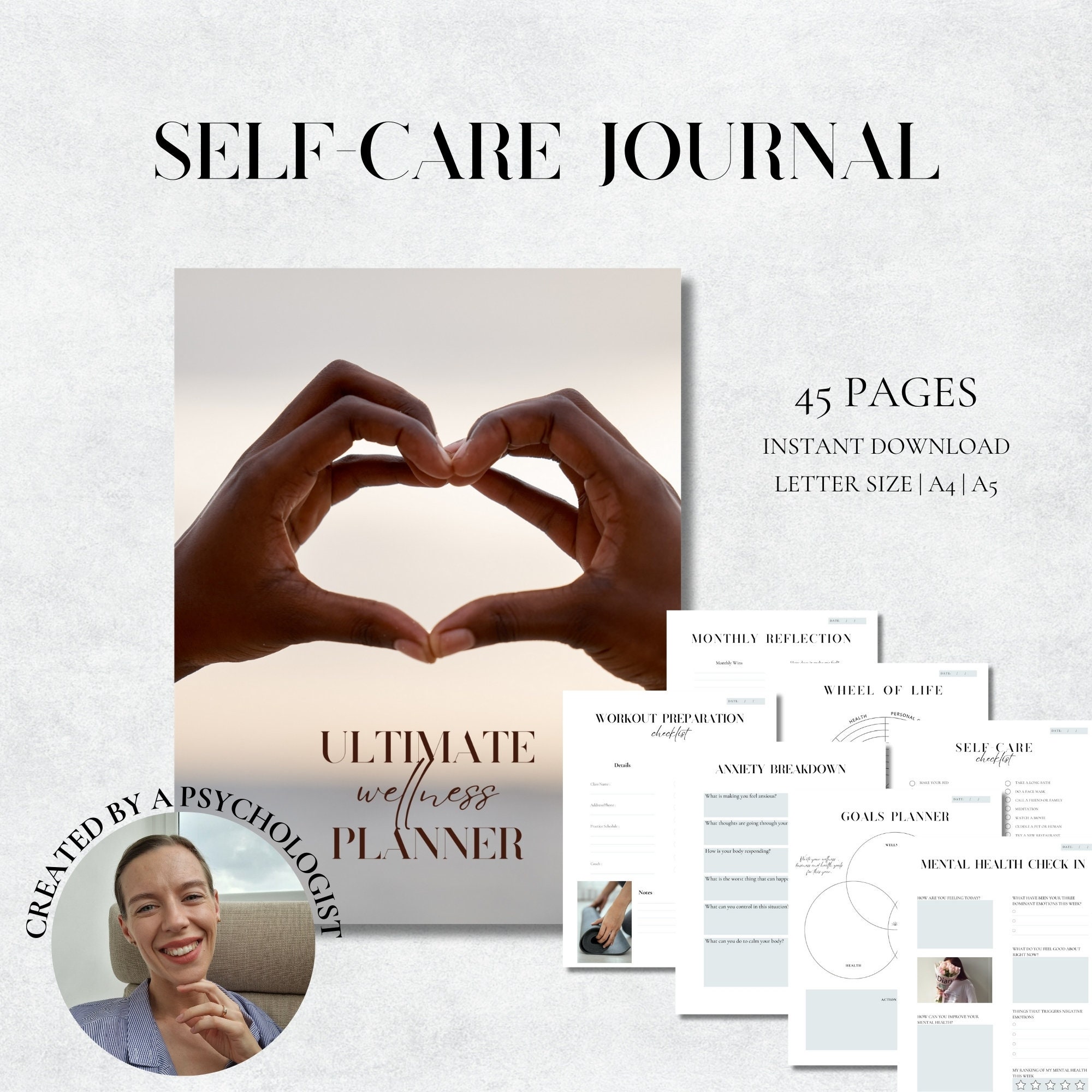 Wellness Planner Printable, Ultimate Self-care Digital Download, Goals ...